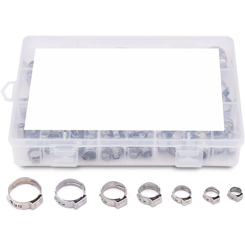 Single Ear Stepless Hose Clamps Assortment Kit,Hos... – Grandado