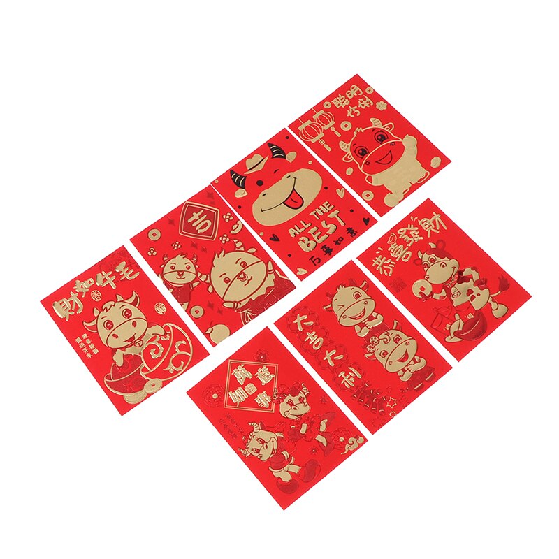 Jaar Van De Os Cartoon Envelop Envelop Rode Bags R... – Grandado