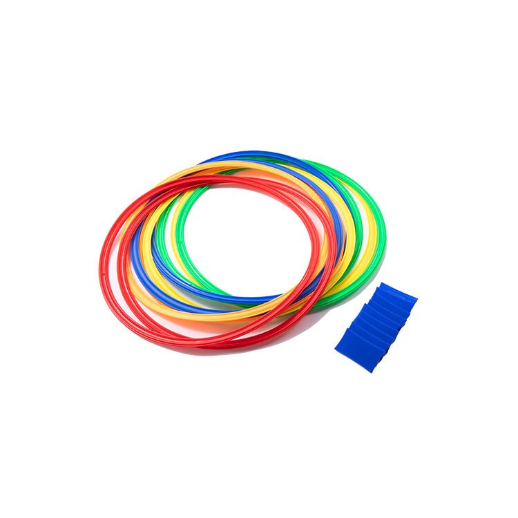 Hopscotch Ring Game - 10 Multi-Colored Plastic Rin... – Grandado