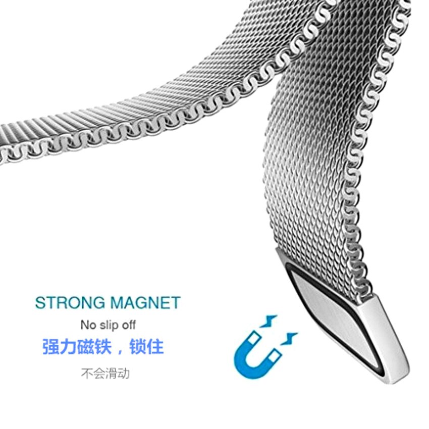 Mesh Loop Watchbands 14mm 18mm 20mm 22mm 24mm Silv... – Grandado