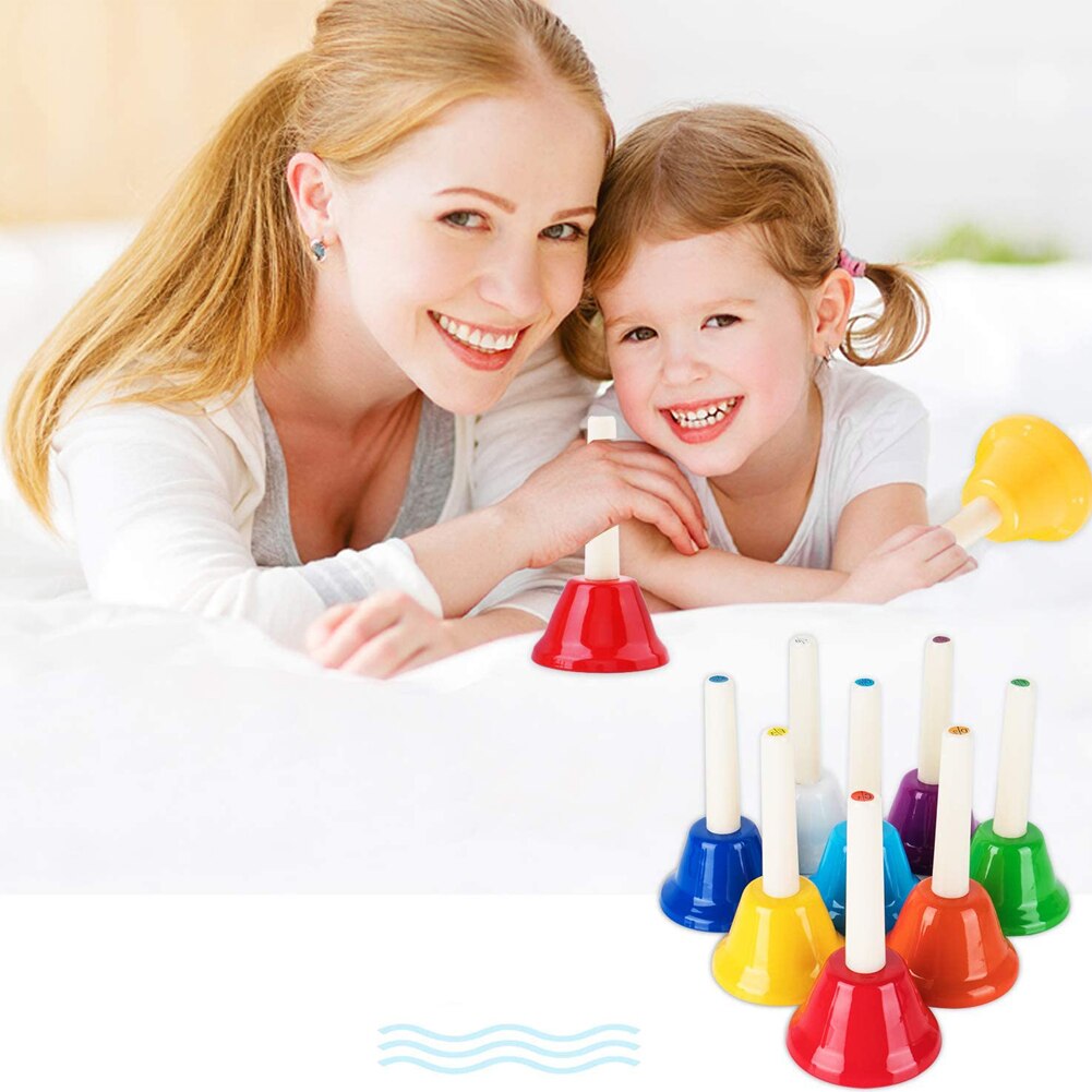 8pcs/set Colorful Handbell Hand Percussion Bells K... – Vicedeal