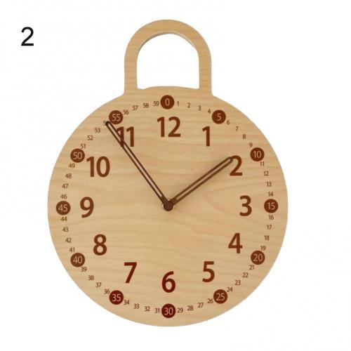 Arabic Numeral Round Wooden Digital Wall Clock Sil... – Vicedeal
