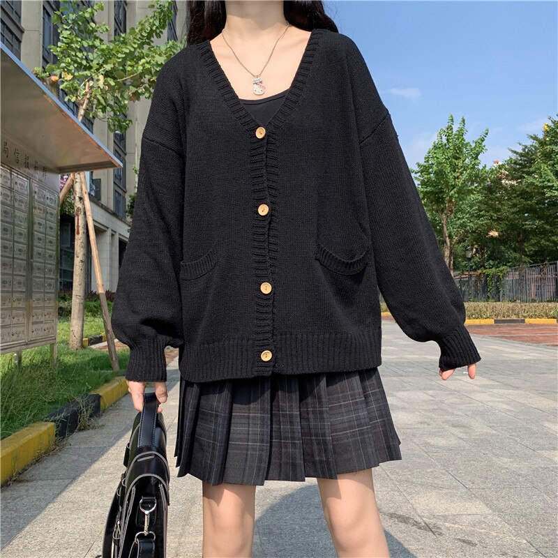 Japanese College Style JK Uniform Sweater Coat Swe... – Grandado