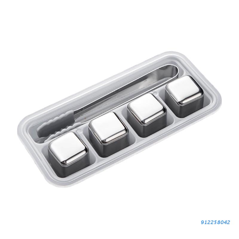 Stainless Steel Ice Cubes Clamp Set Reusable Chill... – Grandado