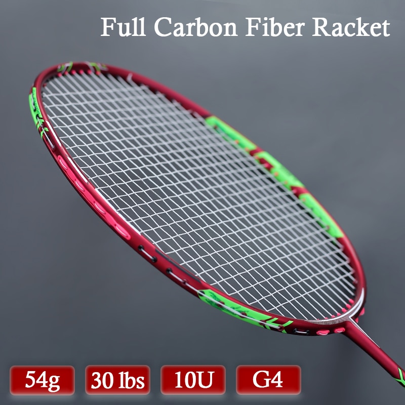 100% Carbon Fiber Strung Badminton Racket Lightest... – Grandado