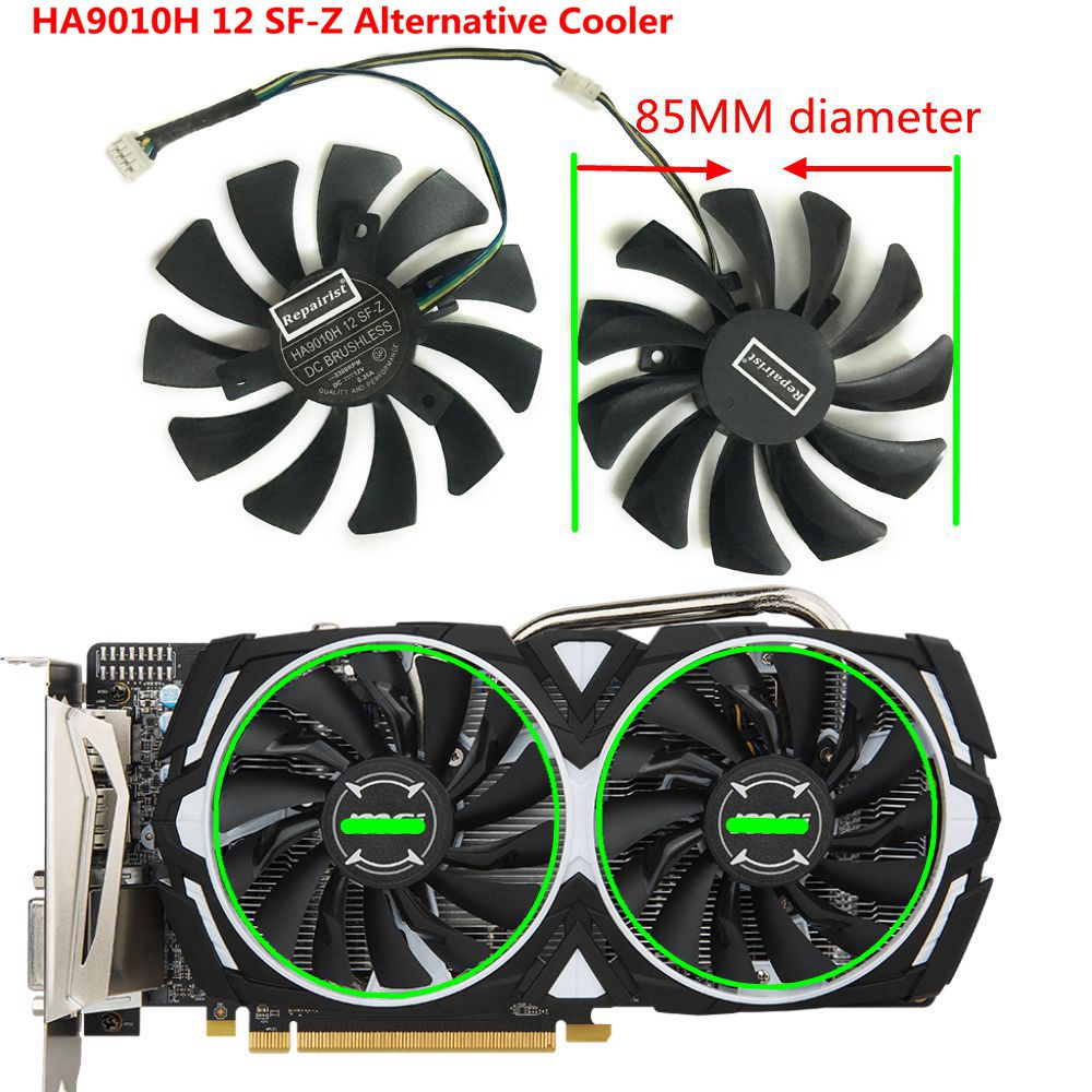 85MM RX470 RX570 VGA GPU Graphics Card Cooler Fan ... – Vicedeal