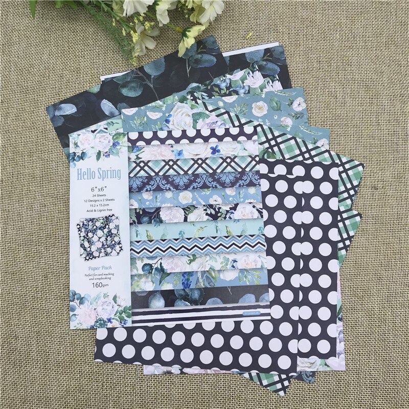 24 sheet 6"X6"Hello spring patterned pap... – Grandado