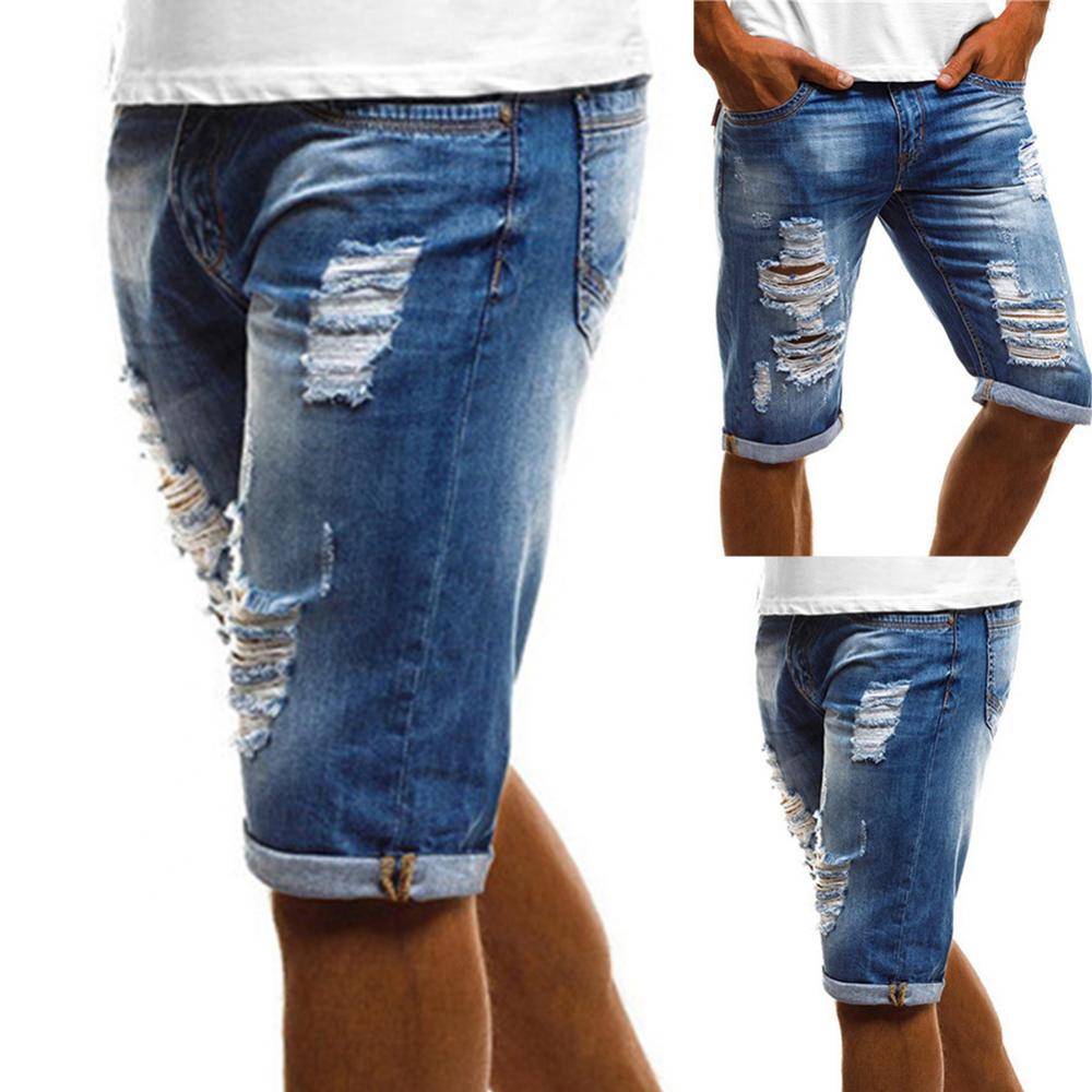 Men's denim pants Vintage Summer Men Featuring rip... – Grandado