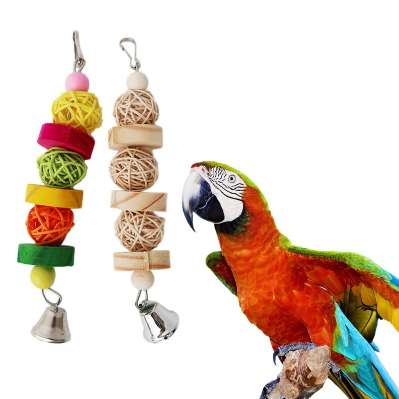 Parrot Chew Strands Wooden Bird Parakeet Bite Mola... – Grandado