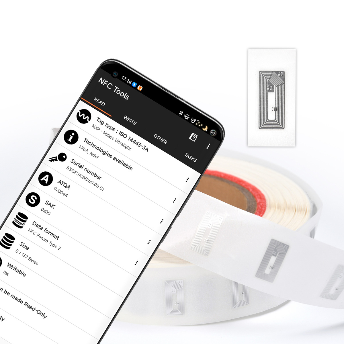 NFC Tag 13,56 MHz Programmeerbaar blanco label Uni... – Vicedeal