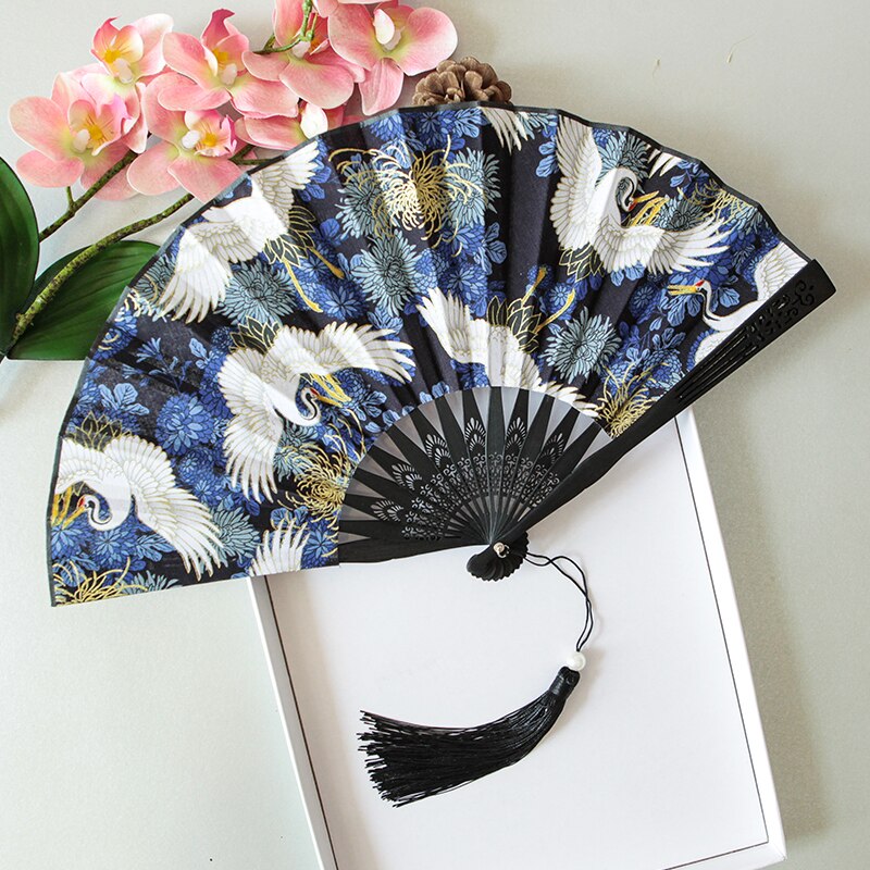 Japanese style sakura crane folding fan Ladies out... – Vicedeal