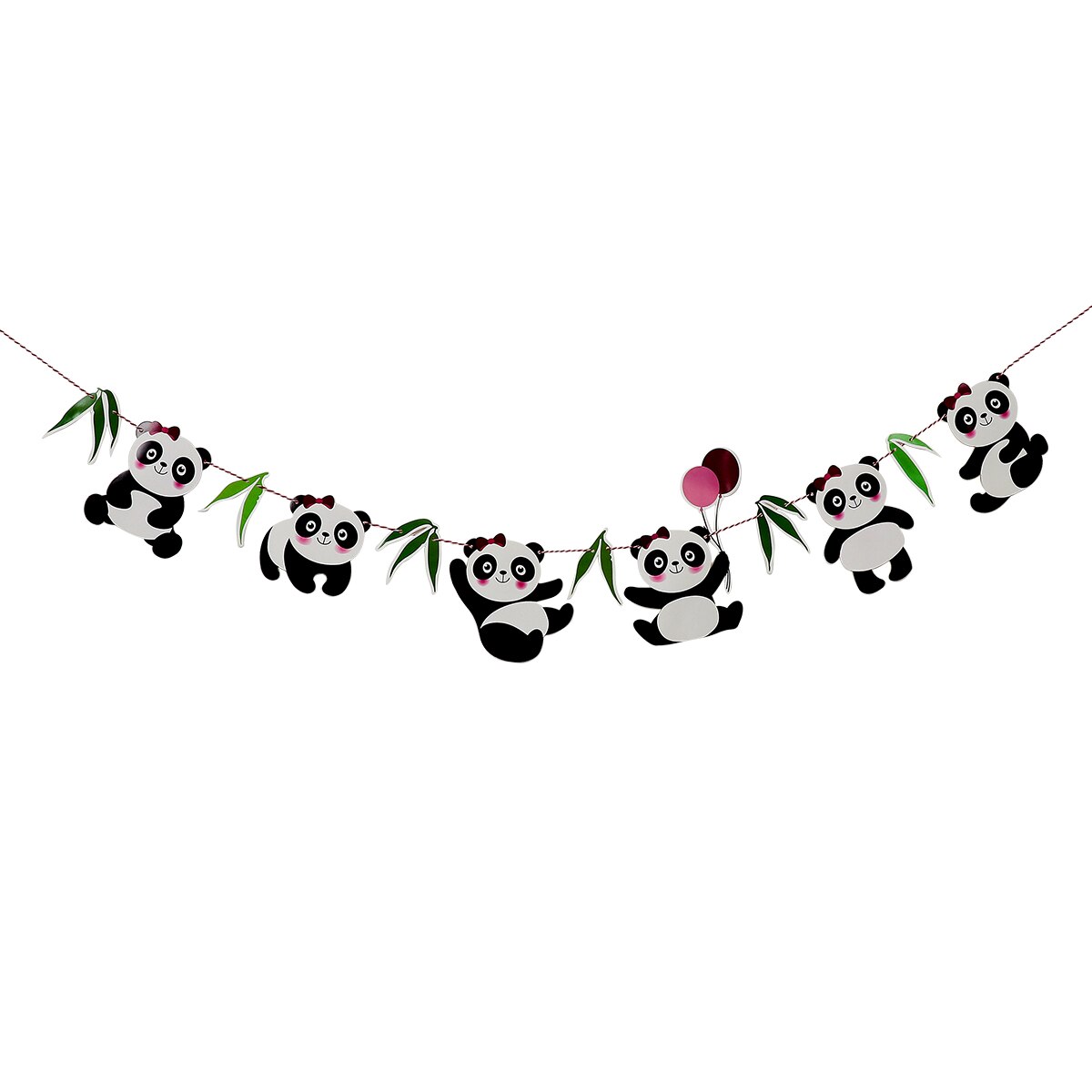Banderines decorados para de cumpleaños de Panda g... – Grandado