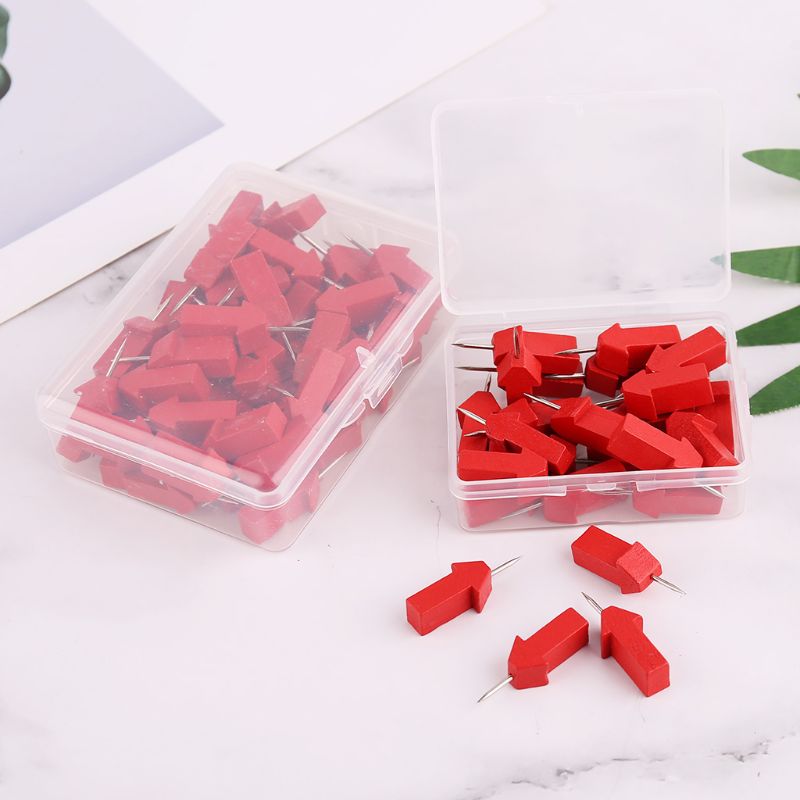 25/50pcs Arrow Map Markers Wooden Pushpins Photo S... – Vicedeal