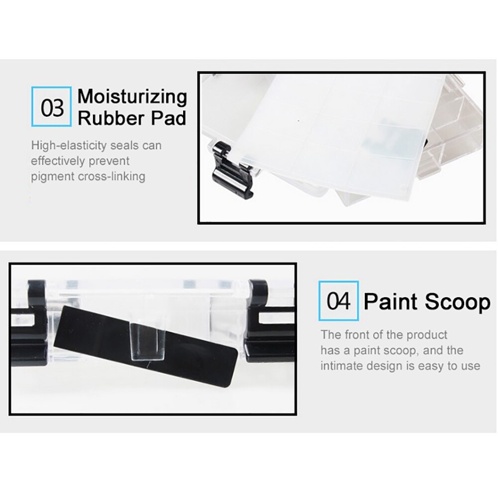 24/36 gitter maling palet boks akvarel fugtighedsg... – Grandado