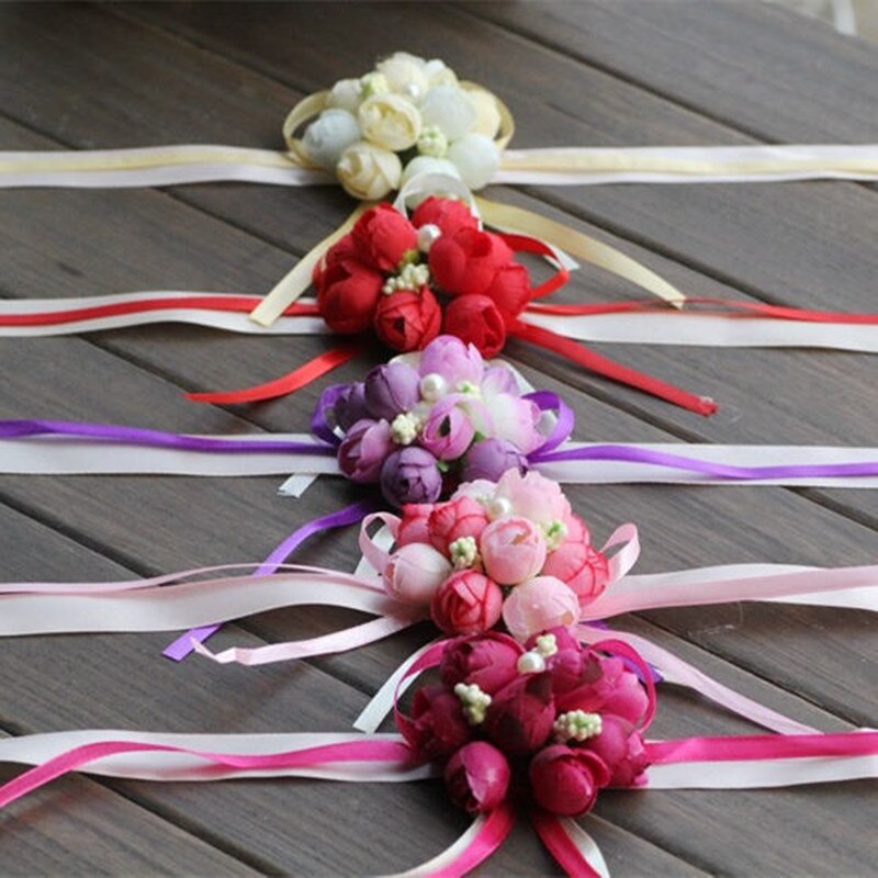 40Pcs Bruid Meisje Bruidsmeisje Bloemen Hand Pols ... – Grandado