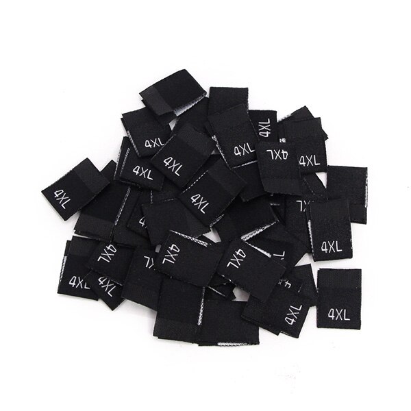 100Pcs Black White Cloth Labels Cotton Size Tags W... – Vicedeal
