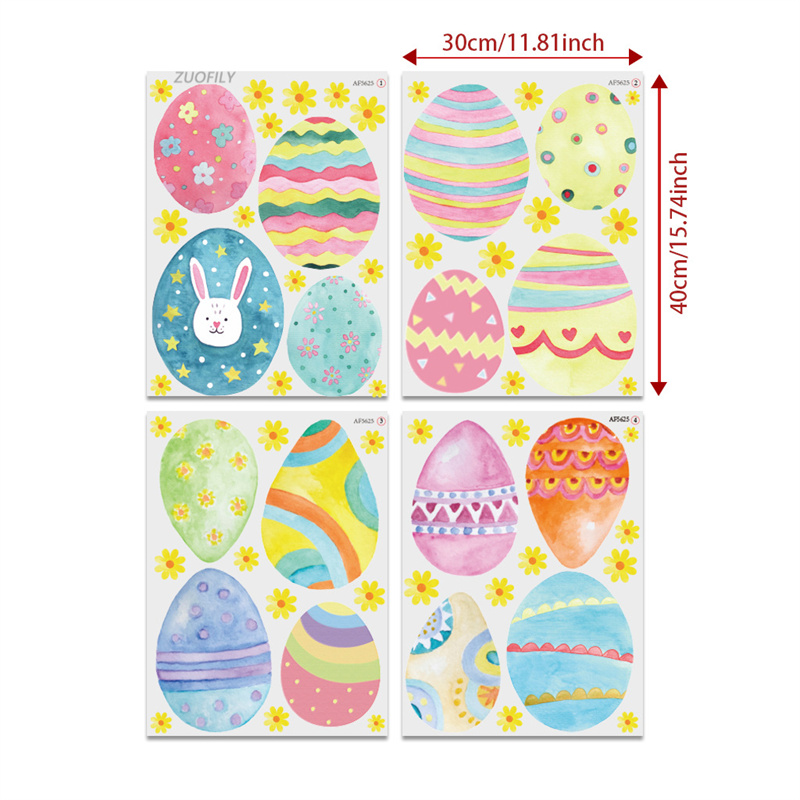 4Pcs Happy Easter Egg Stickers Decorations for Hom... – Vicedeal