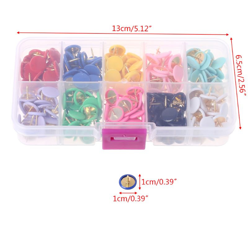 300pcs Home Office Colorful Drawing Pins Pushpin T... – Grandado