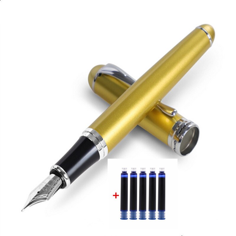 JINHAO 750 Red Golden Colors Student Office Founta... – Grandado