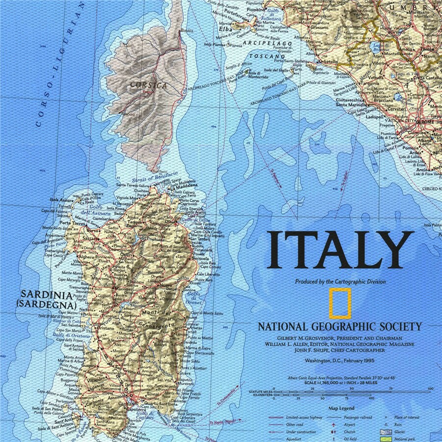 Map of Italy Retro Geographic Poster Detailed Anno... – Grandado Map of Italy Retro Geographic Poster Detailed Anno... – Grandado