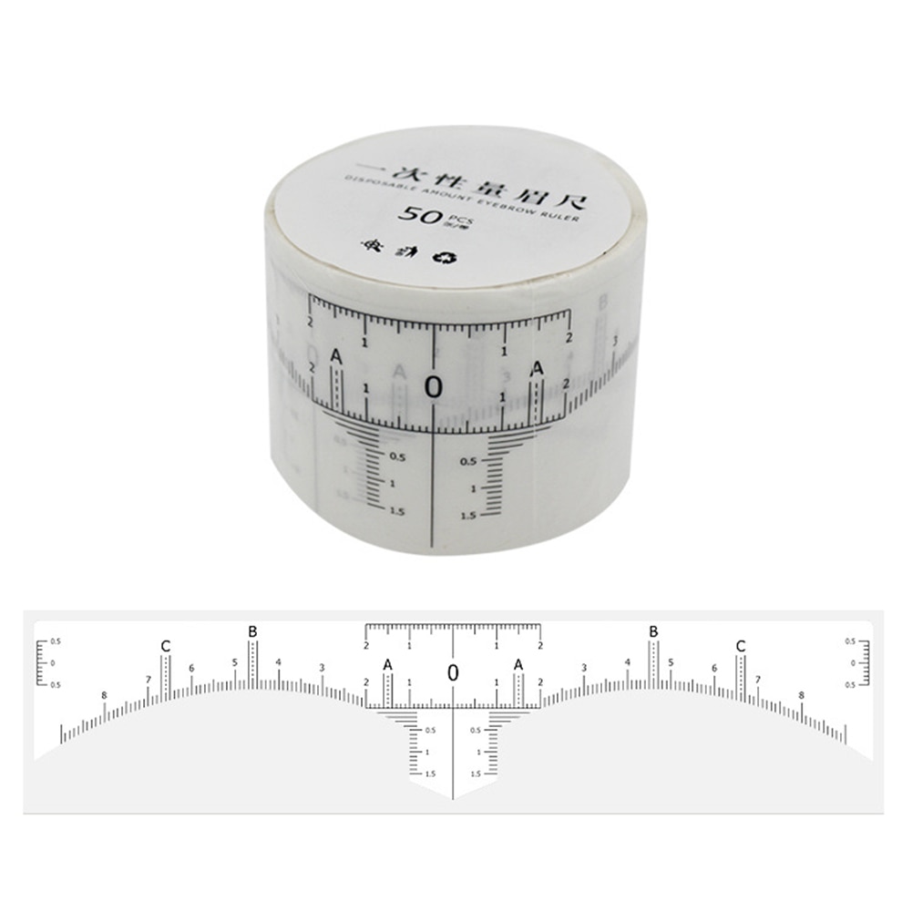 50pcs Disposable Eyebrow Ruler Sticker Adhesive Ey... – Vicedeal