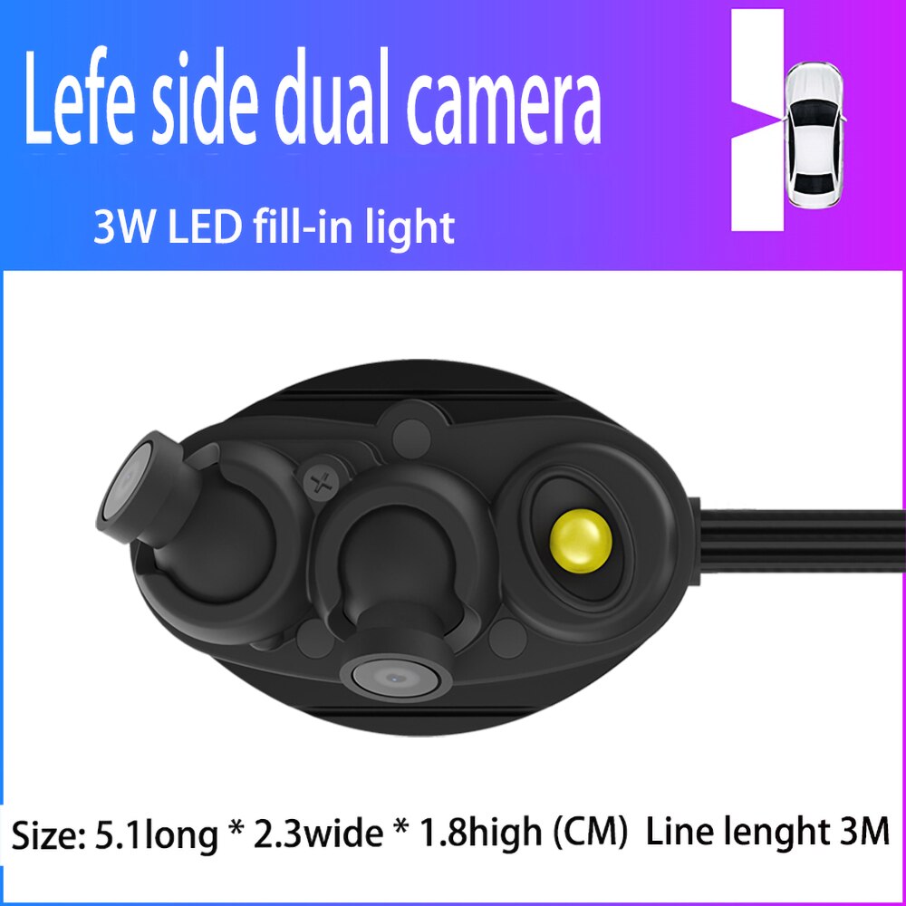 Zhidao car blind spot dual camera Waterproof 12V U... – Grandado