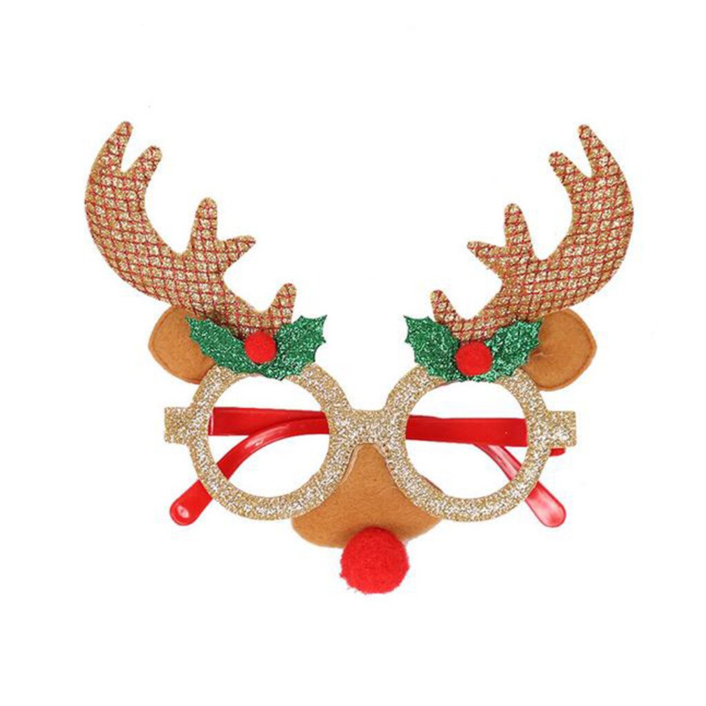 Christmas Cute Cartoon Glasses Frame Glittered Eye... – Vicedeal