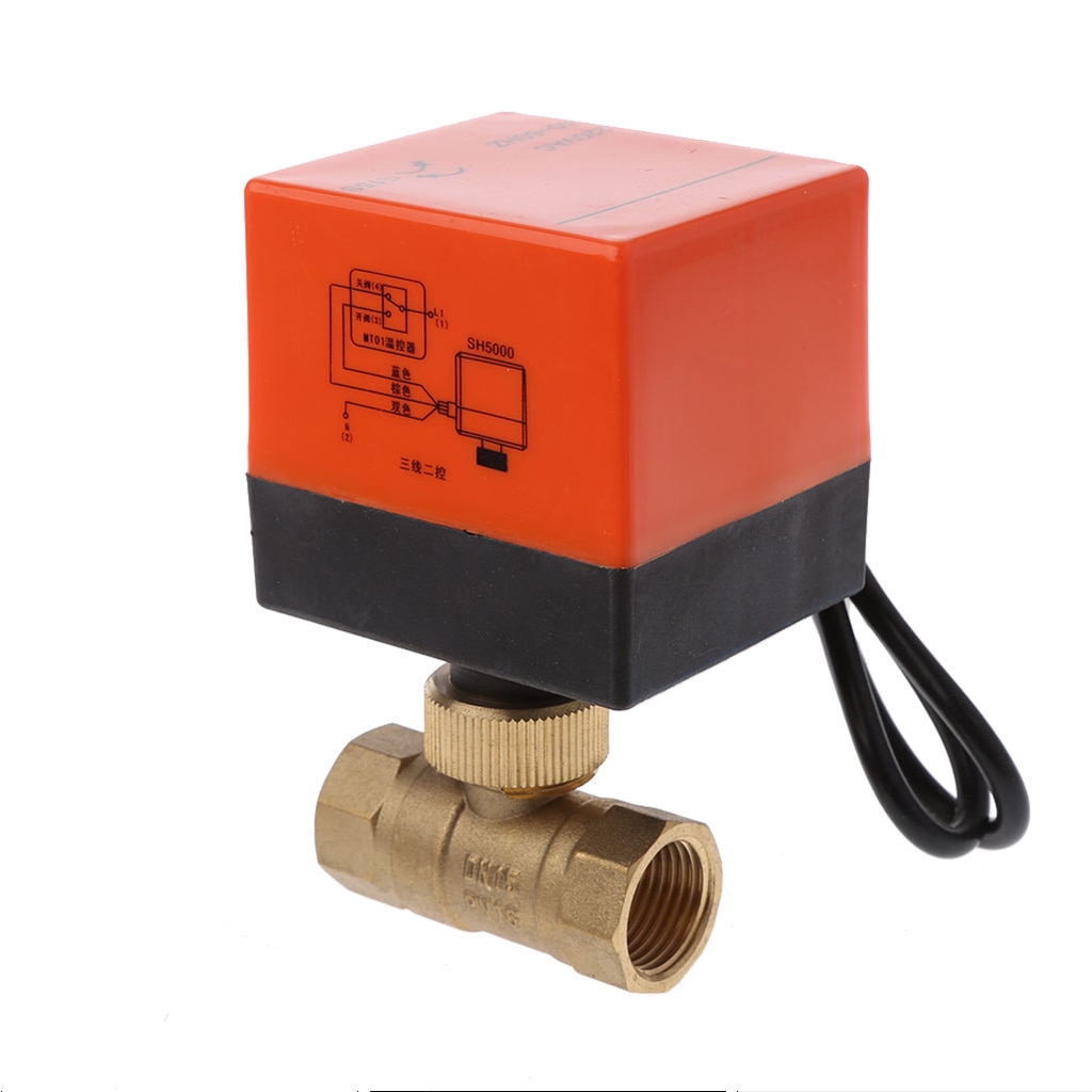 Electric Motorized Brass Ball Valve DN15 AC 220V 2... – Grandado