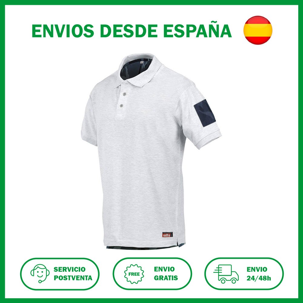 Polo manga corta mimetizado Blanco Talla XXL. Vest... – Grandado