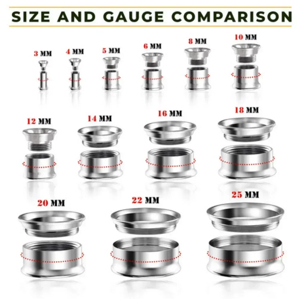 1 Pair Steel Internal Screw Fit Ear Flesh Plug Dou... – Grandado