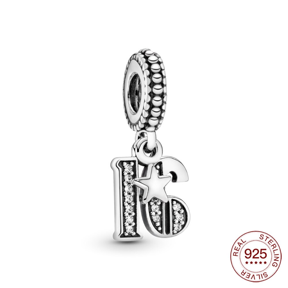 Real 925 sterling silver charm Anniversary birthda... – Grandado