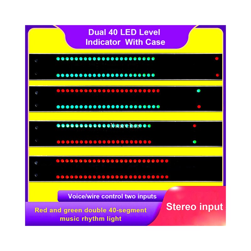 Nvarcher dual 40 led tason ilmaisin stereo audio m... – Grandado