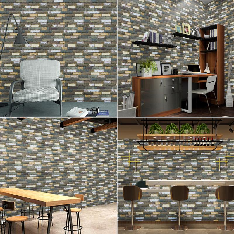 3D Wall Stickers Paper Brick Stone Self Adhesive W... – Grandado
