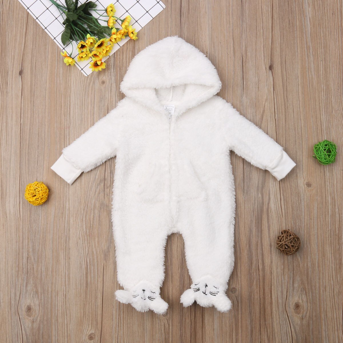 Brand Newborn Baby Boy Girl Fur Warm Winter Romper... – Vicedeal