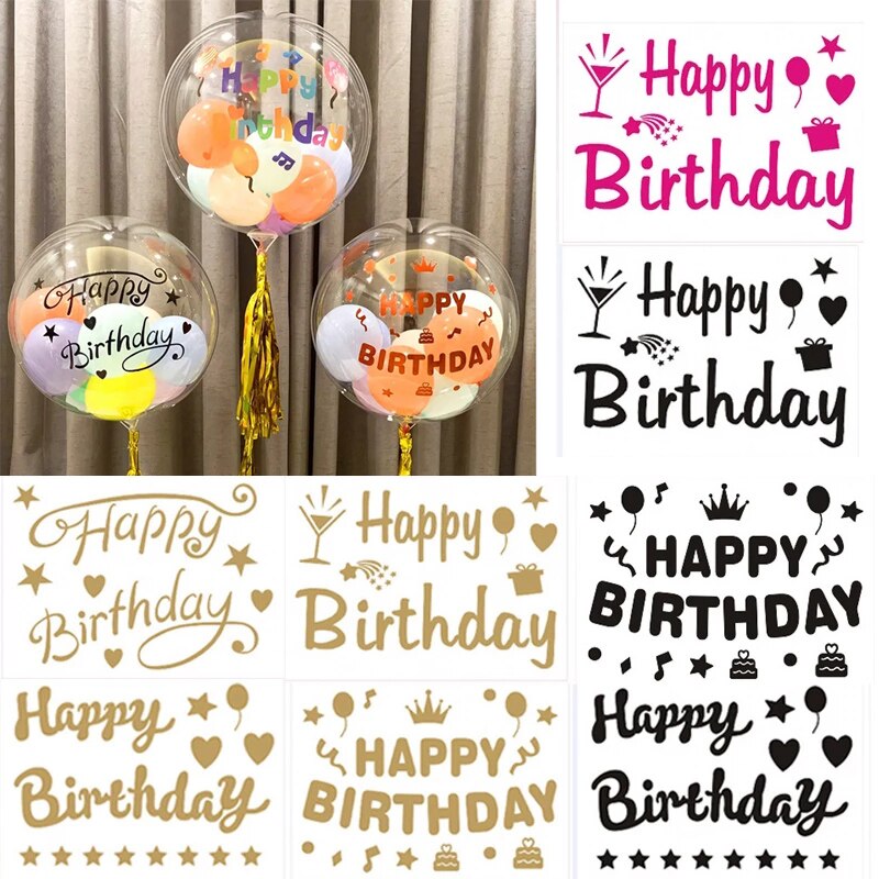Party Stickers Bobo Clear Helium Ballon Stickers G... – Vicedeal