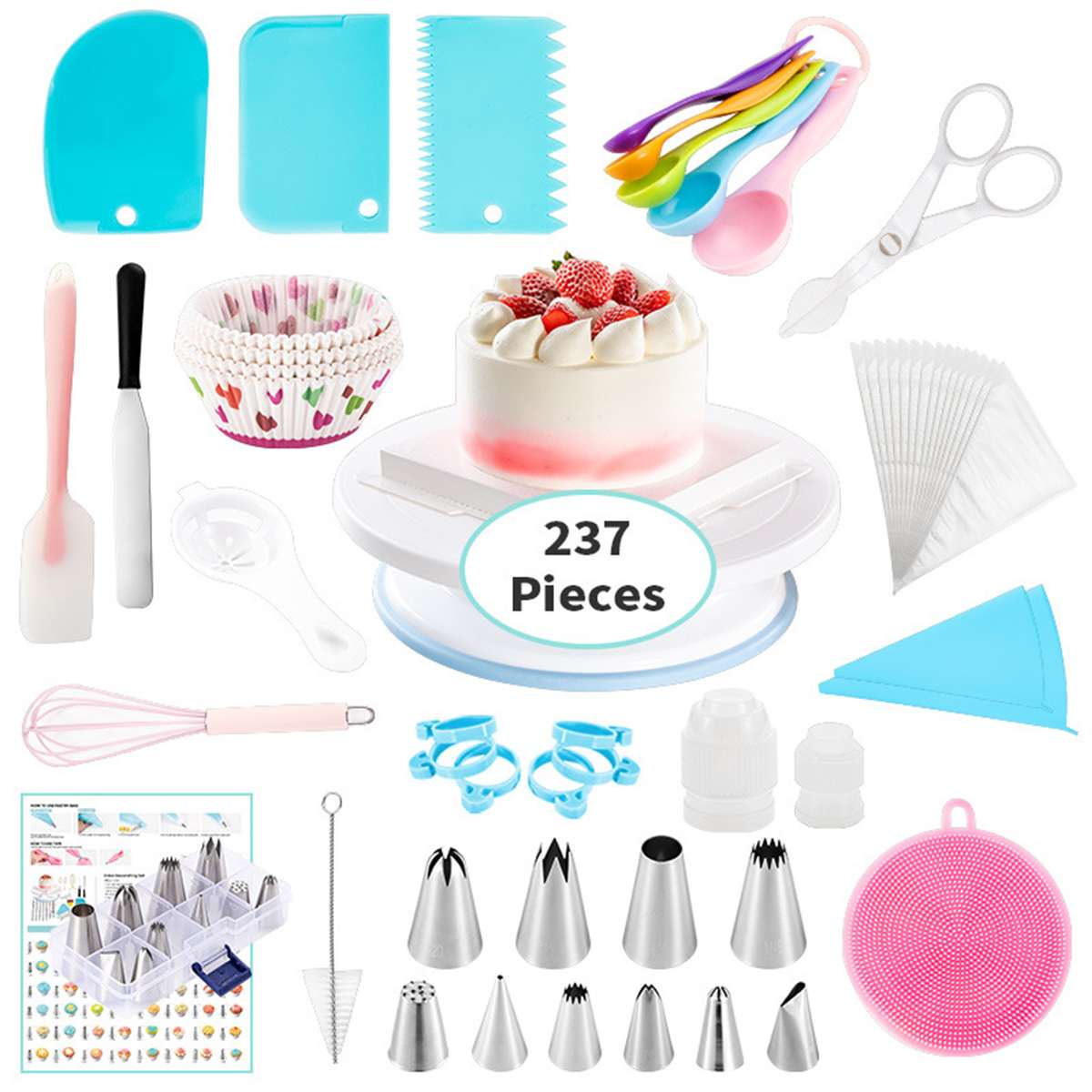 69/140/237 Pcs Cake Decorating Set Stainless Pastr... – Vicedeal