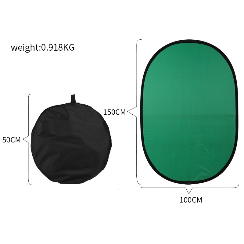 2 in 1 Reflector 100cmX150cm Blue and Green Collap... – Grandado