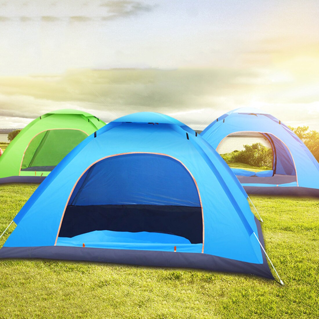 Outdoor Large Throw Tent Windproof Waterproof 3-4p... – Grandado