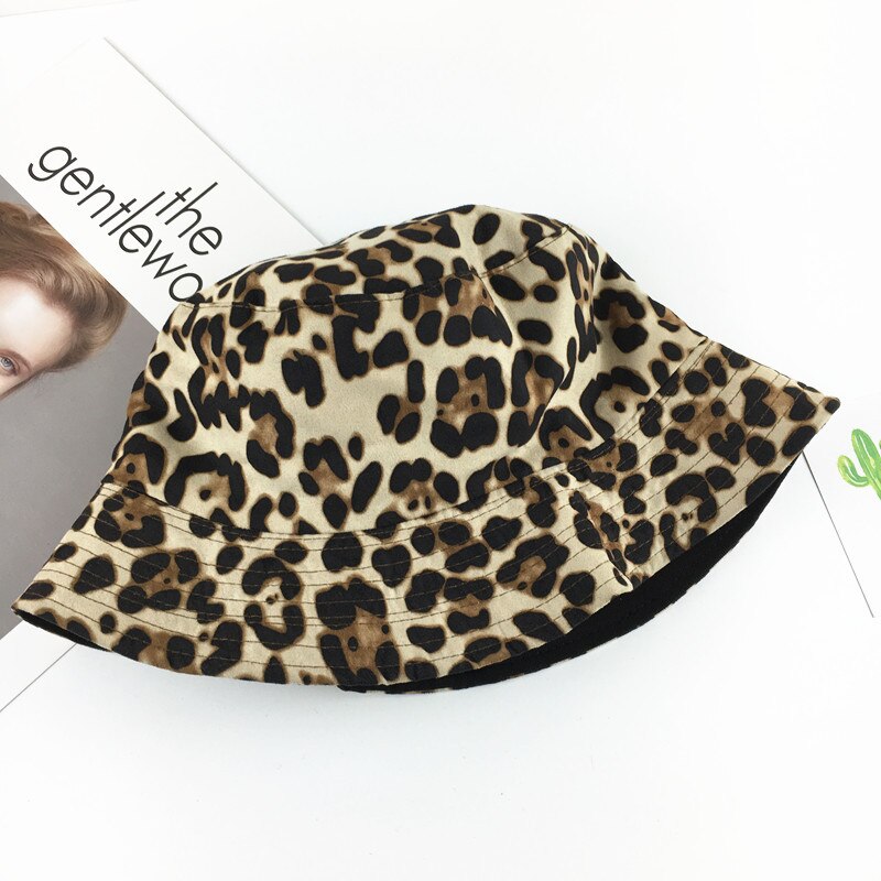 LDSLYJR Leopard print Bucket Hat Fisherman Hat out... – Grandado