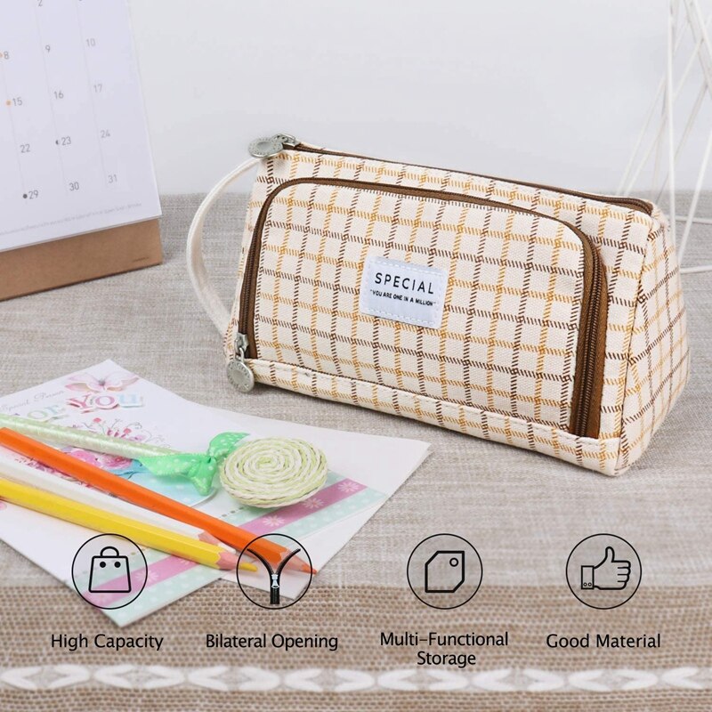 ANGOO Pencil Case Big Capacity Pencil Pen Pouch wi... – Vicedeal