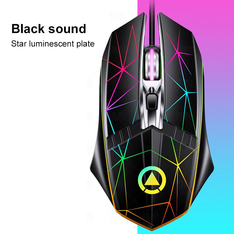 1pcs Wired Gaming Mouse Metal Wheel 4 Button Lumin... – Grandado