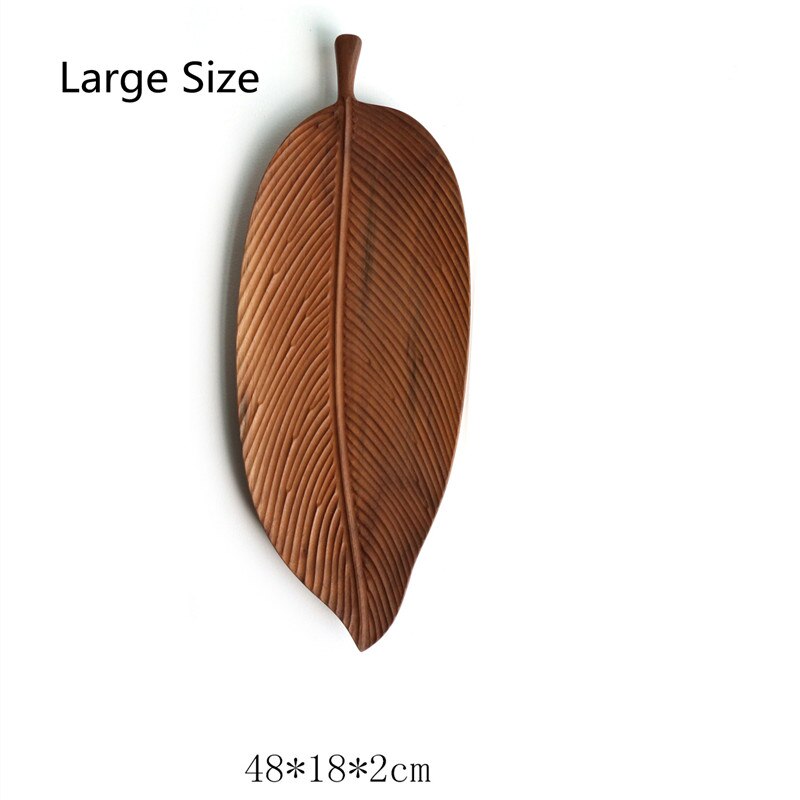 Leaf Pattern Wood Pan Plate Fruit Dishes Saucer Te... – Vicedeal
