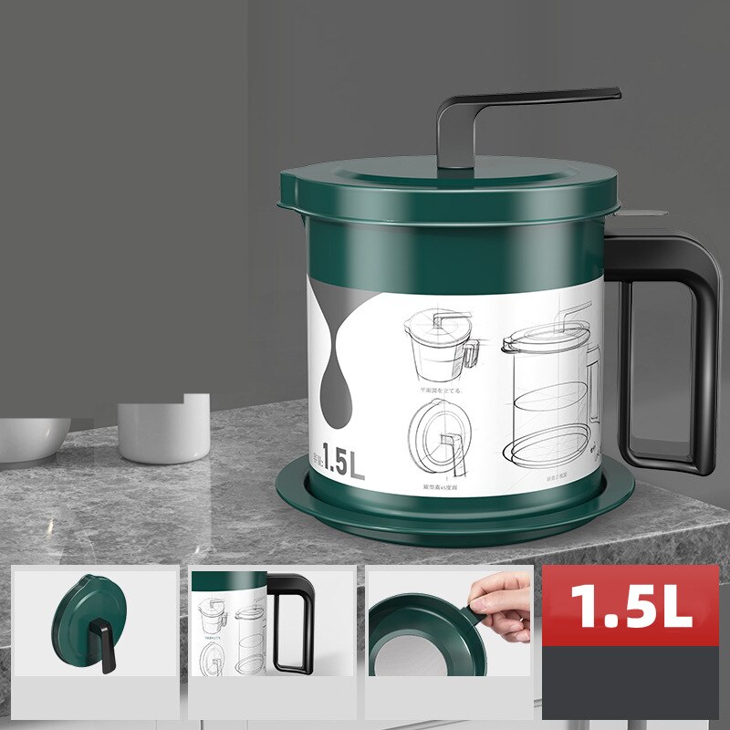 1.5/1.9L Rvs Olieaanzuigzeef Pot Kan Deksel Kan St... – Grandado