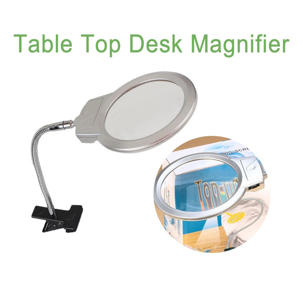 Clip On Desktop Illuminated Magnifier Magnifying G... – Grandado
