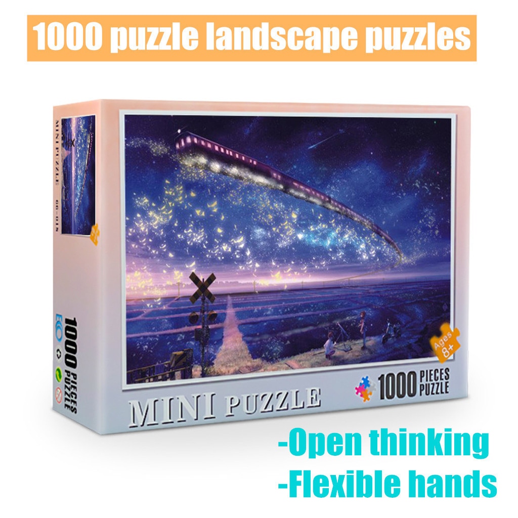 mini jigsaw picture puzzles 1000 pieces wooden Lan... – Grandado