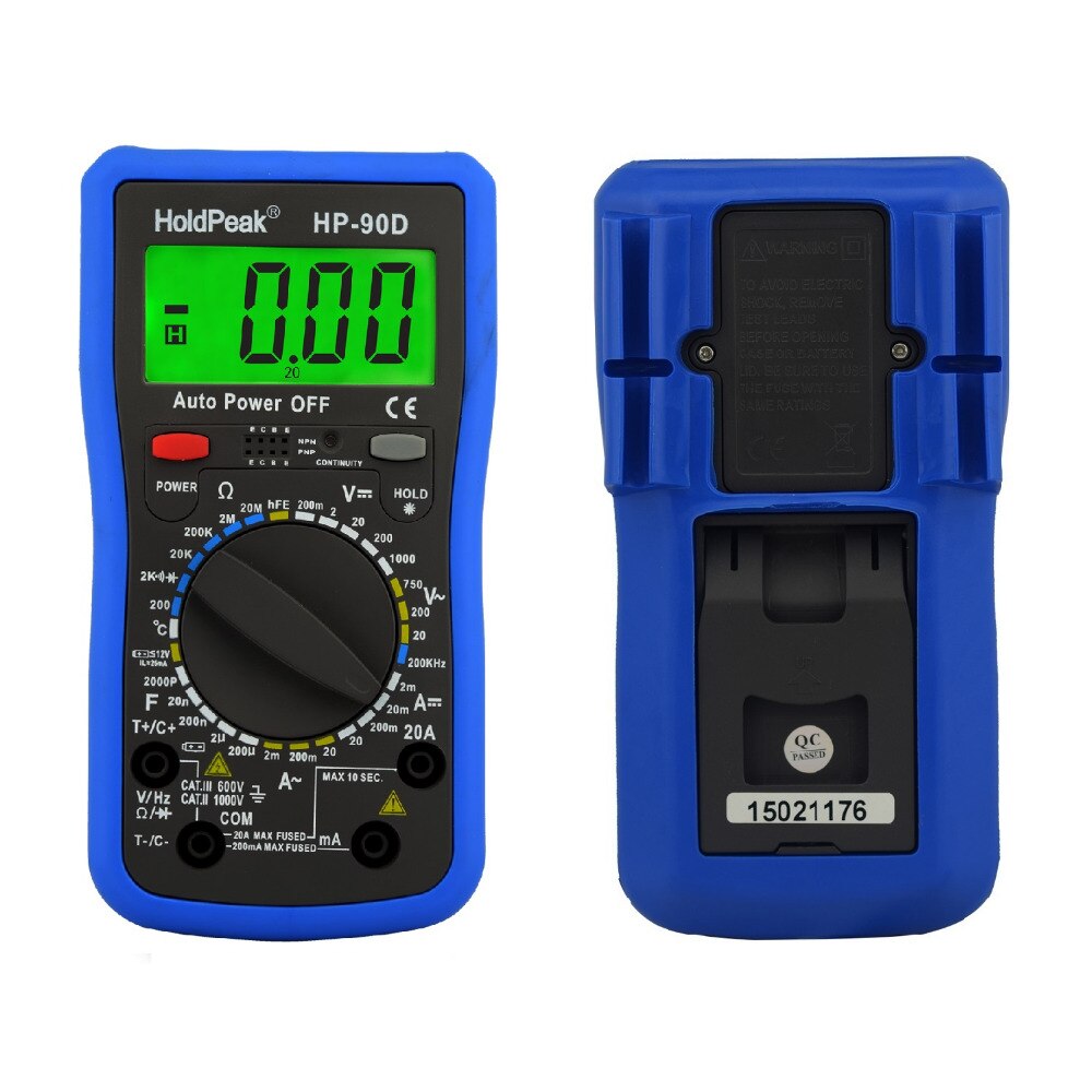 Multimetro Digitale HoldPeak HP-90D 1000V Digital-... – Grandado