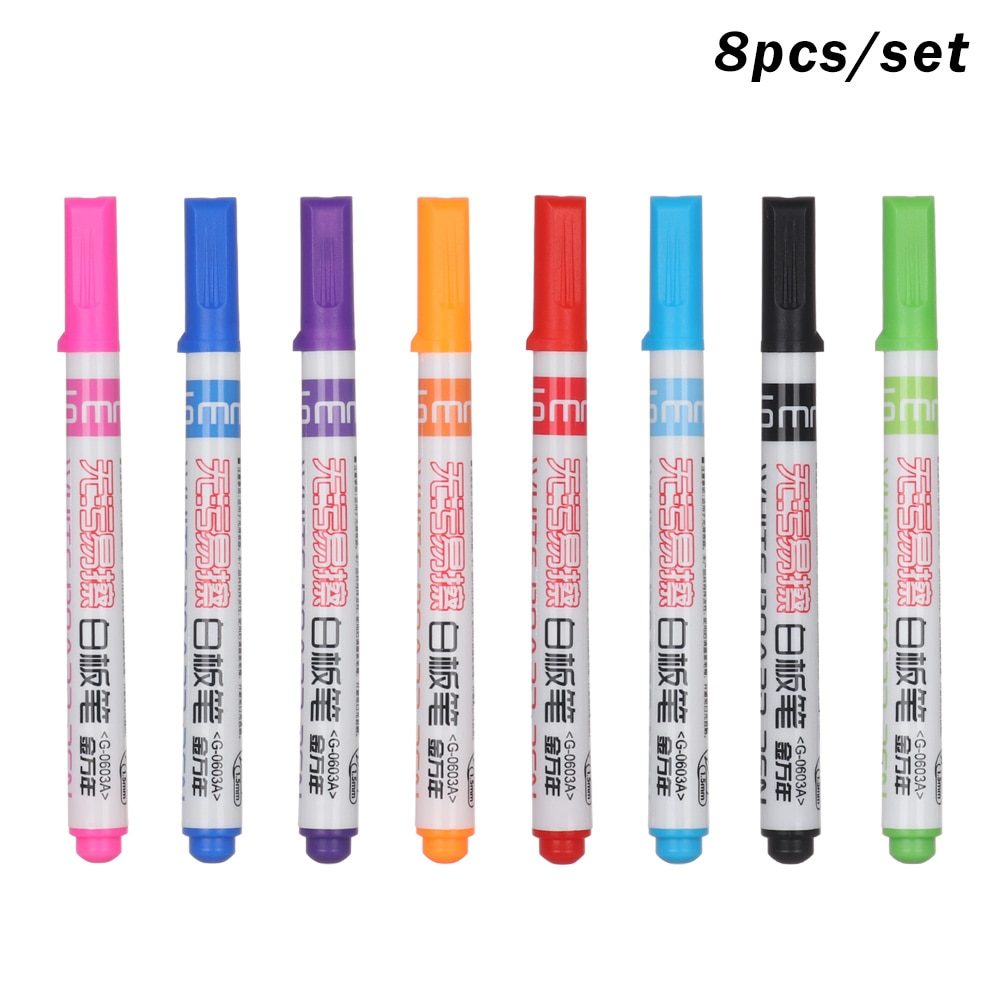 8 stks/set Whiteboard Marker Pen Witborden Mark Te... – Vicedeal