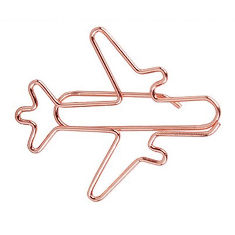Golden airplane shape paper clip material escolar ... – Grandado