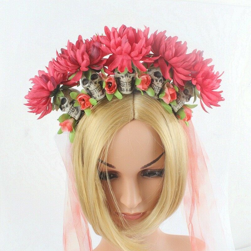 Mexicaanse Halloween Fancy Mesh Bloemen Hoofdband ... – Grandado