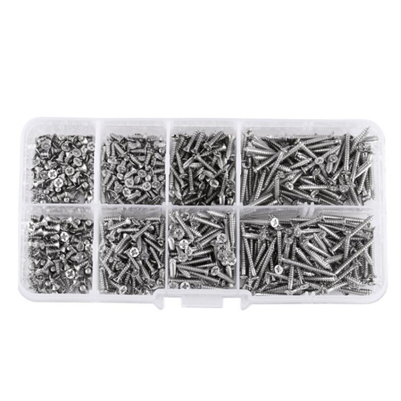 800Pcs Edelstahl Selbstschneidende Schraube Sortim... – Vicedeal
